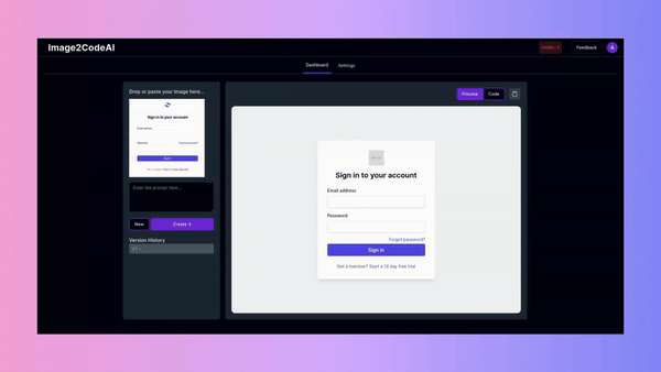 Convert Image to Code using AI - Image to HTML CSS Converter